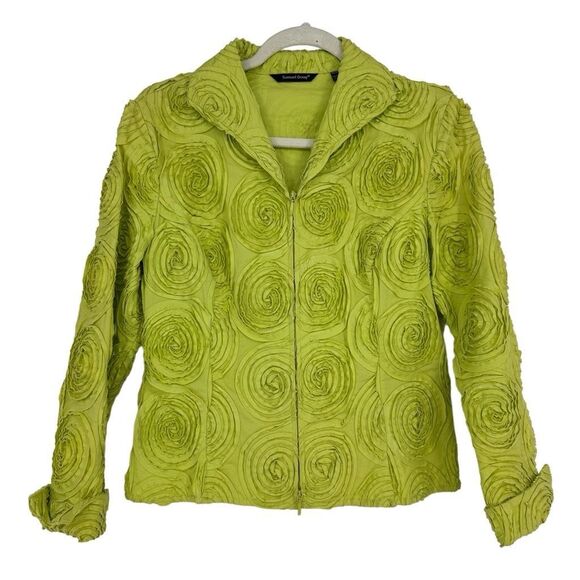 Samuel Dong | Jackets & Coats | Samuel Dong Womens Medium Green Long ...